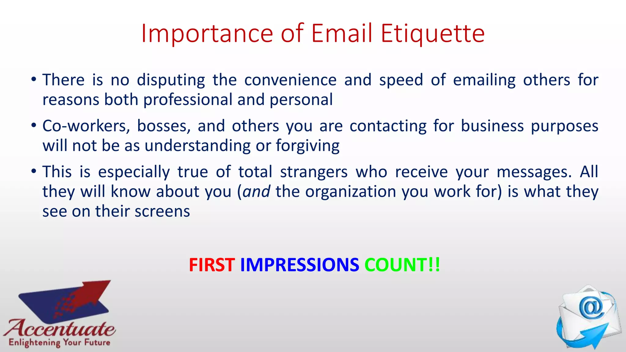 Email Etiquette | PPSX
