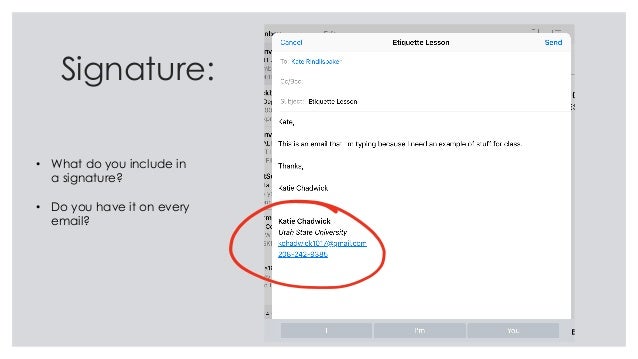 Email Etiquette