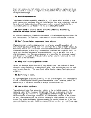 Email etiquette | PDF