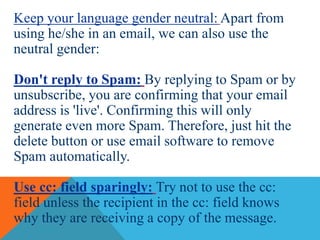 Email etiquette (Communication Skills) | PPTX