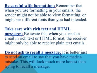 Email etiquette (Communication Skills) | PPT