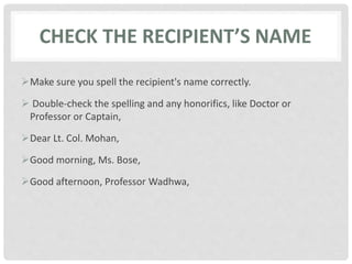 E mail etiquette | PPT