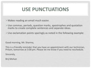 E mail etiquette | PPT