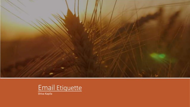 Email etiquette.ppt