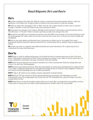 email_etiquette.pdf for professional students | PDF