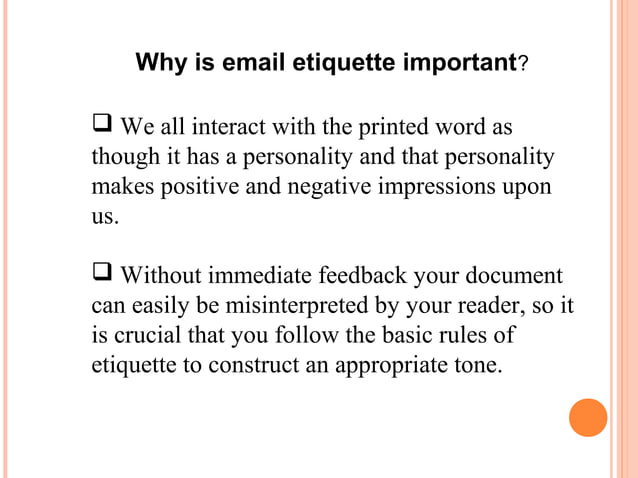 Email etiquette 1 | PPT | Email | Internet