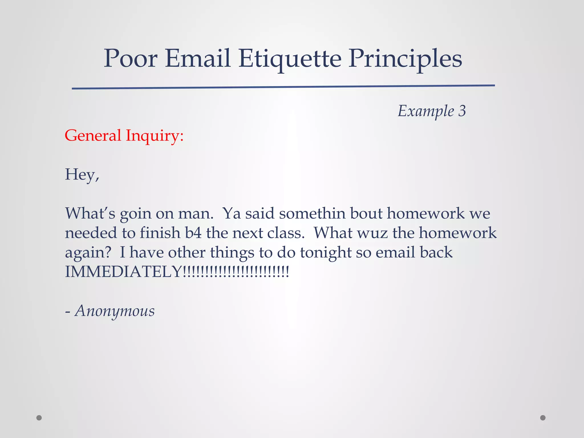 Email Etiquette | PPT | Educational Assessment | Education