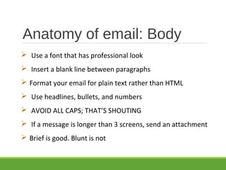 Email etiquette [advanced level] | PPT