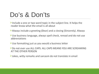 Email etiquette [advanced level] | PPT