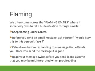 Email etiquette [advanced level] | PPT