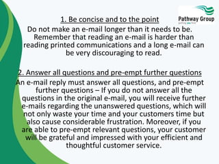 Email etiquette and effective email use guidance for staff and ...