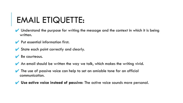 Email Etiquette | PPT | Free Download