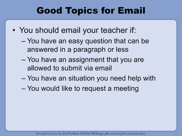 Email etiquette for students | PPT | Email | Internet
