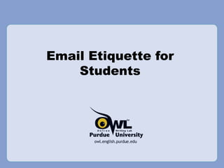 Email etiquette for students | PPT