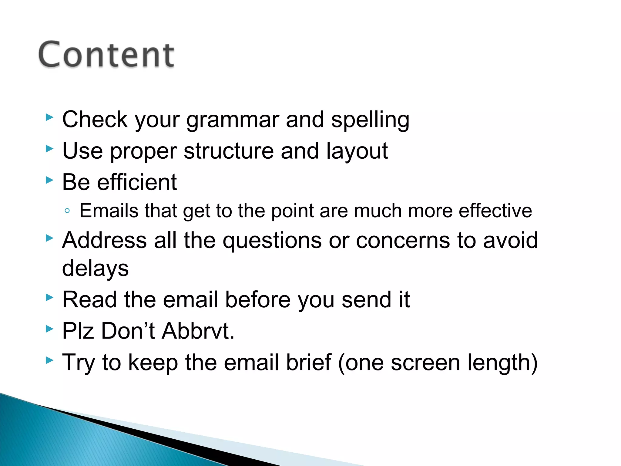 Presentation on Email Etiquette | PPT