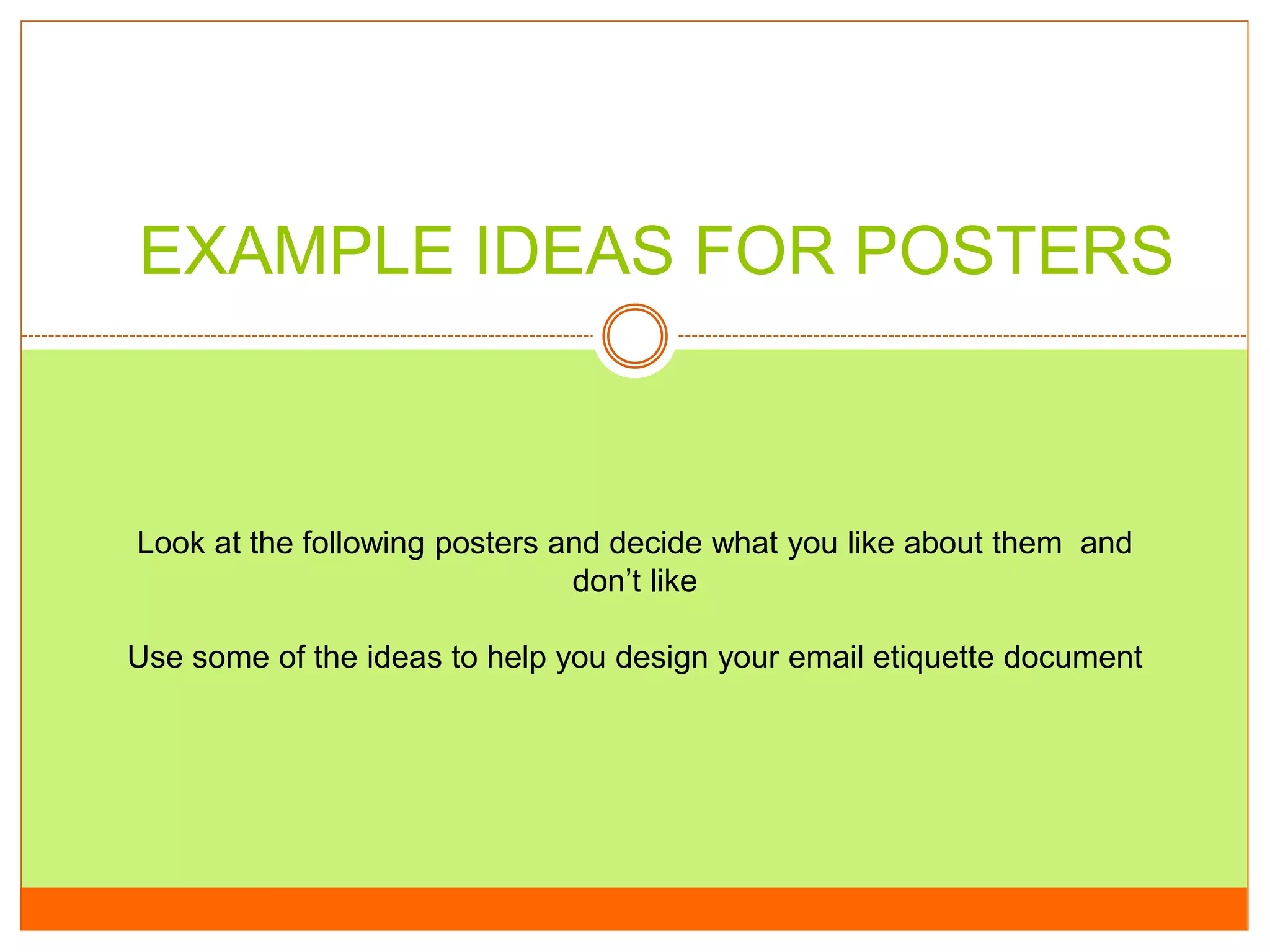 Email etiquette posters | PPTX