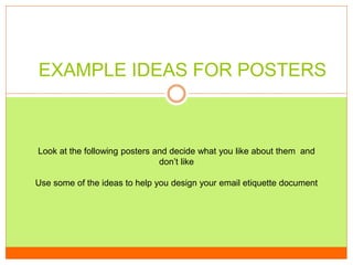 Email etiquette posters | PPTX