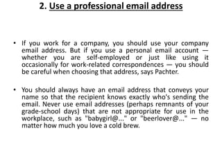 Email Etiquette | PPTX