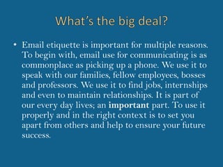 Email Etiquette Presentation | PPTX