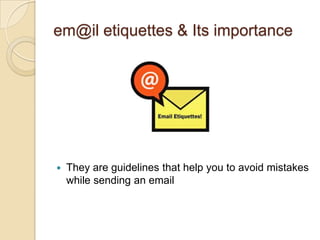 Email etiquettes for presentations.. | PPTX