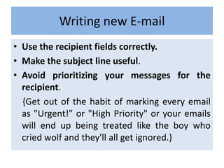 E-mail etiquette | PPT