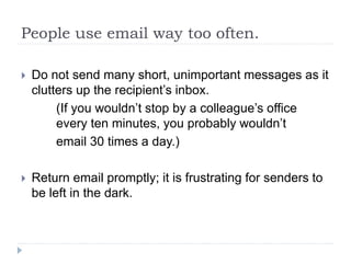 Email Etiquette: Keep it Professional and Positive | PPTX