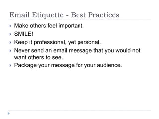 Email Etiquette: Keep it Professional and Positive | PPTX