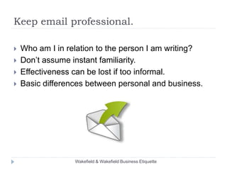 Email Etiquette: Keep it Professional and Positive | PPTX