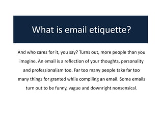 7 Email Etiquettes for Effective Email Communication | PPTX