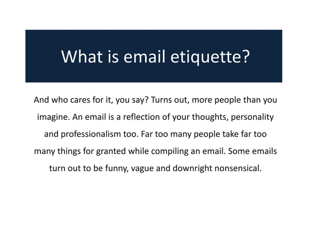 7 Email Etiquettes for Effective Email Communication | PPTX