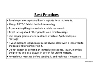 Email etiquettes pdf | PPT