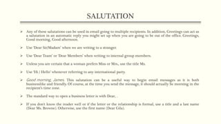 Email Etiquette's for Professional & business profiles | PPTX | Email ...