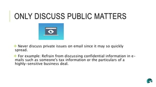 Email etiquette for your organization or business | PPTX