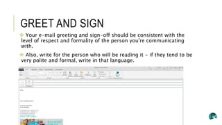 Email etiquette for your organization or business | PPTX