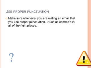 Email ettique te | PPTX | Email | Internet