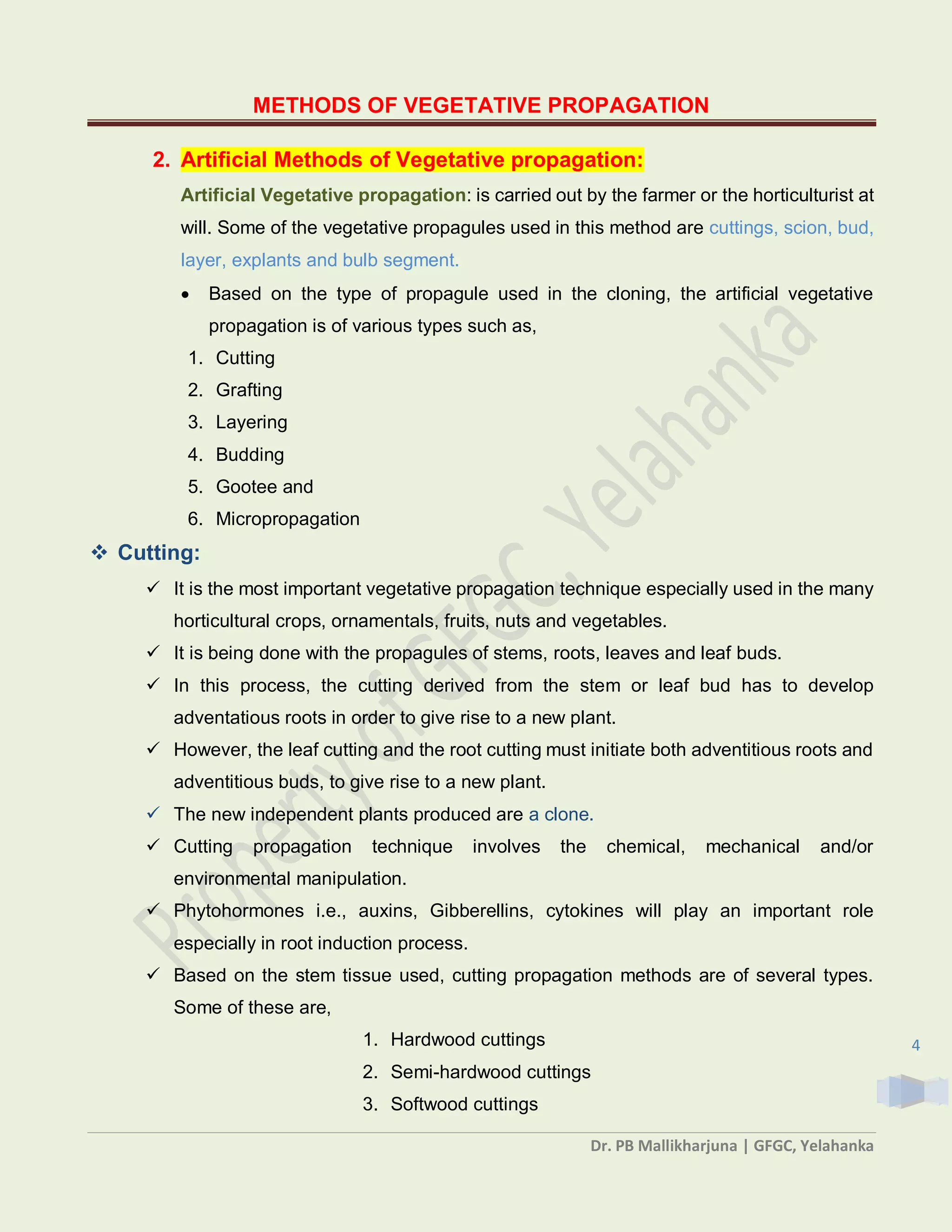 Methods of Vegetative Propagation | PDF | Infertility | Reproductive Health