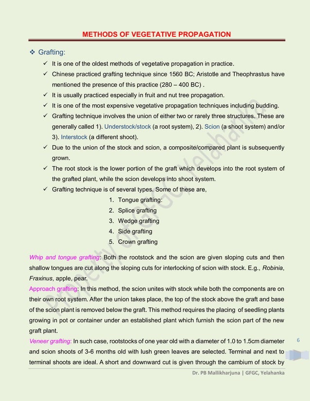 Methods of Vegetative Propagation | PDF Methods of Vegetative Propagation | PDF