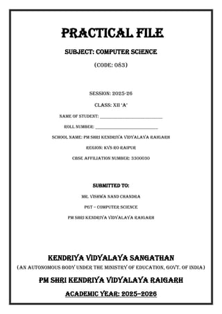PRACTICAL RECORD FORMAT FOR TSUDENTS XI AND XII | PDF