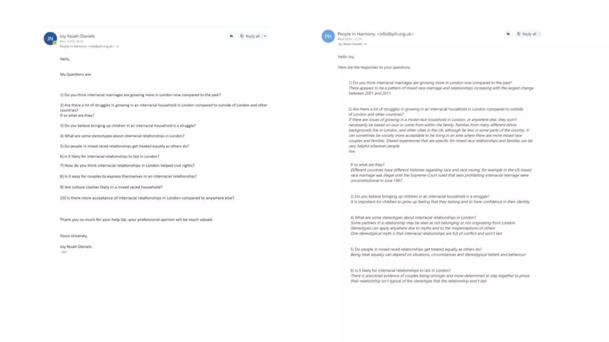 Interview request conversation | PPTX