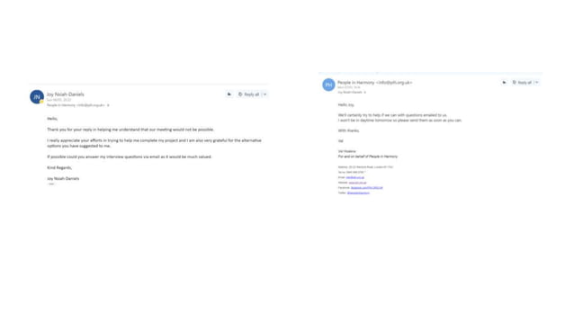 Interview request conversation | PPTX