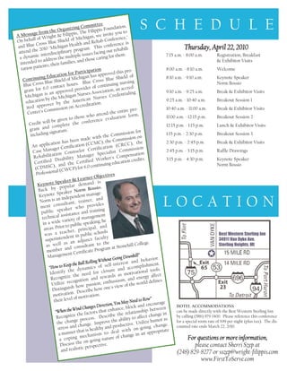 Michigan Health & Rehab Conference | PDF | Physical Therapy | Wellness