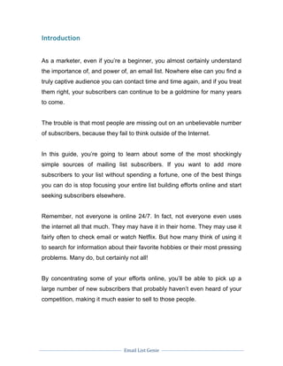 Email list genie | PDF