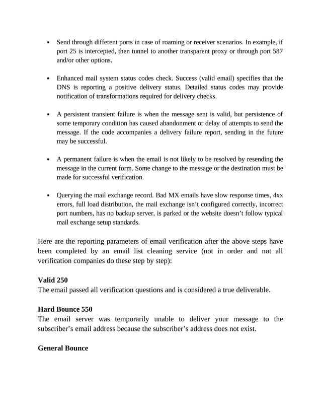 Email List Verification Process Explained | PDF