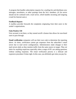 Email List Verification Process Explained | PDF