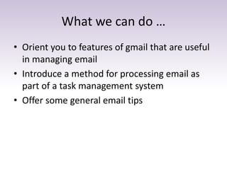 Email Management | PPTX