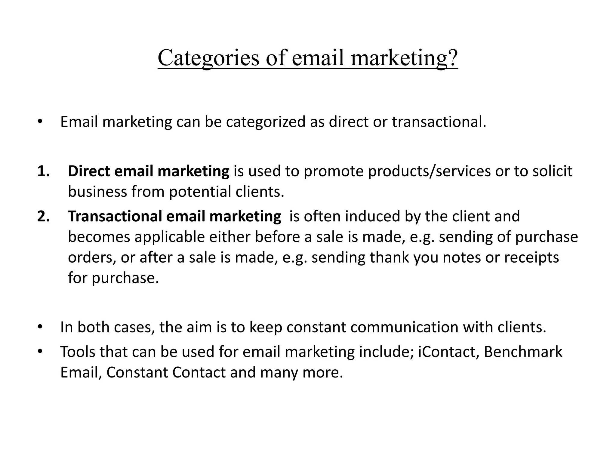 Email marketing | PPT