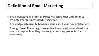 Email marketing | PPTX