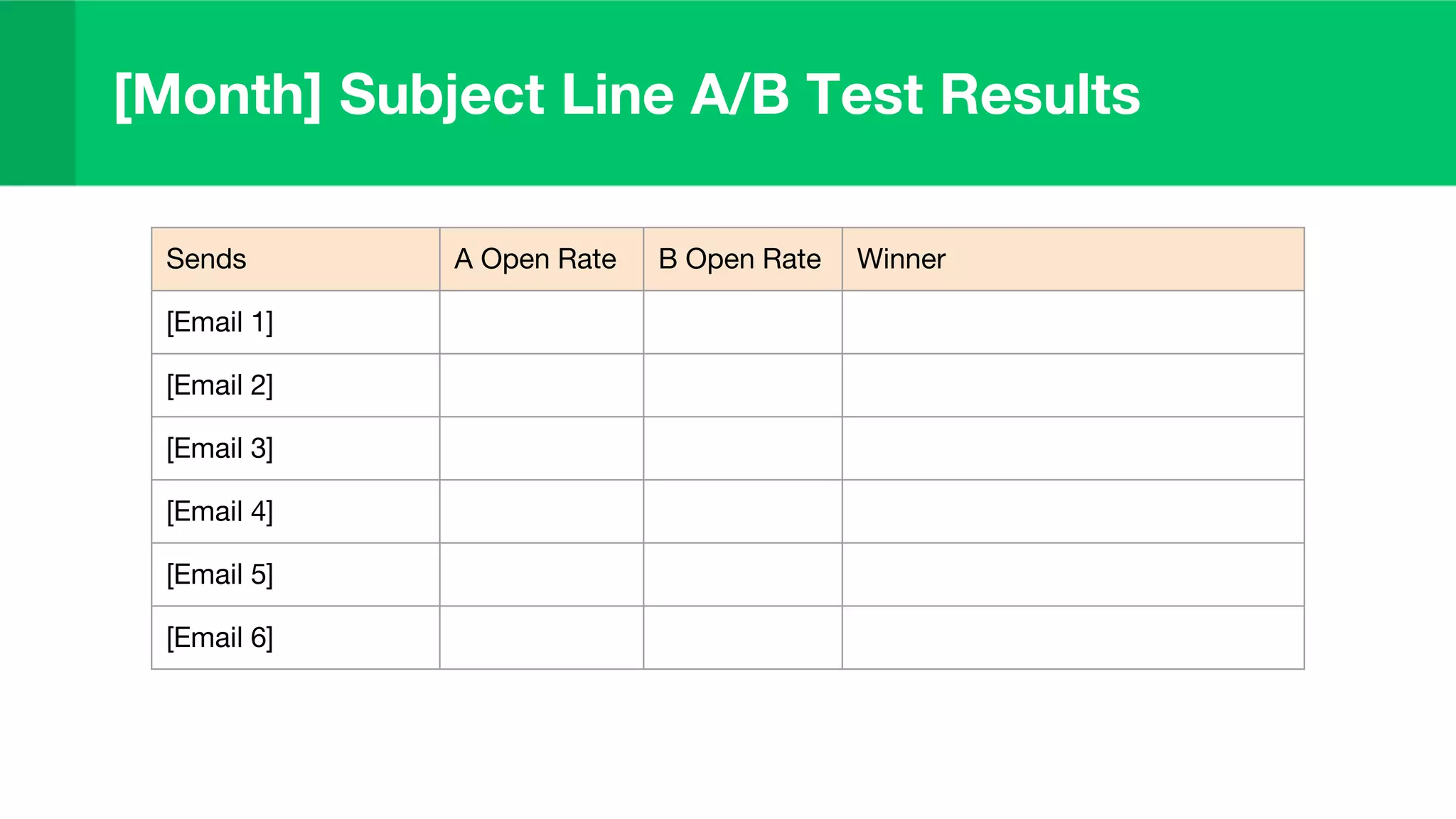 Email Marketing Report Template | PPTX