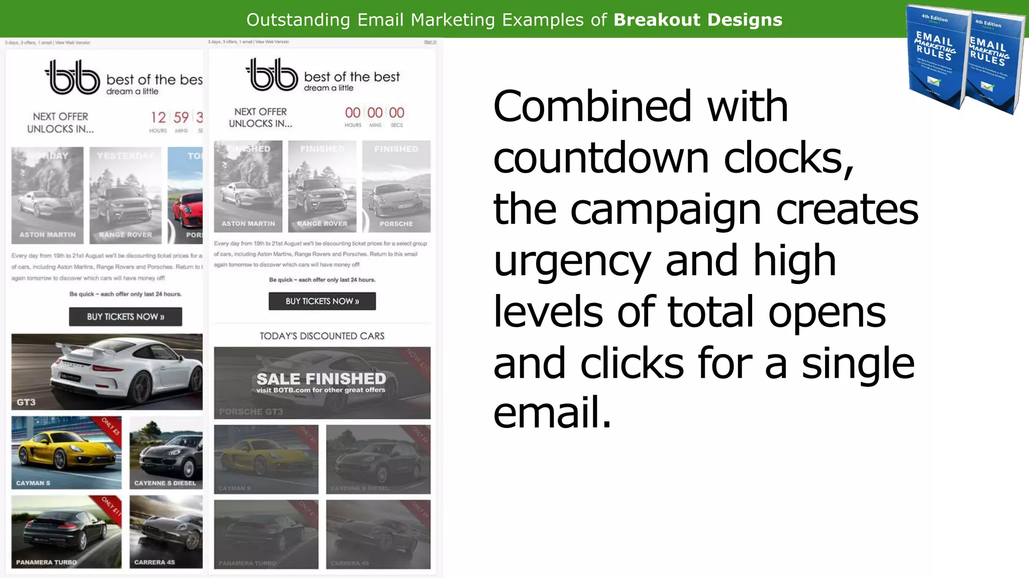 Outstanding Email Marketing Examples of Breakout Designs | PPT