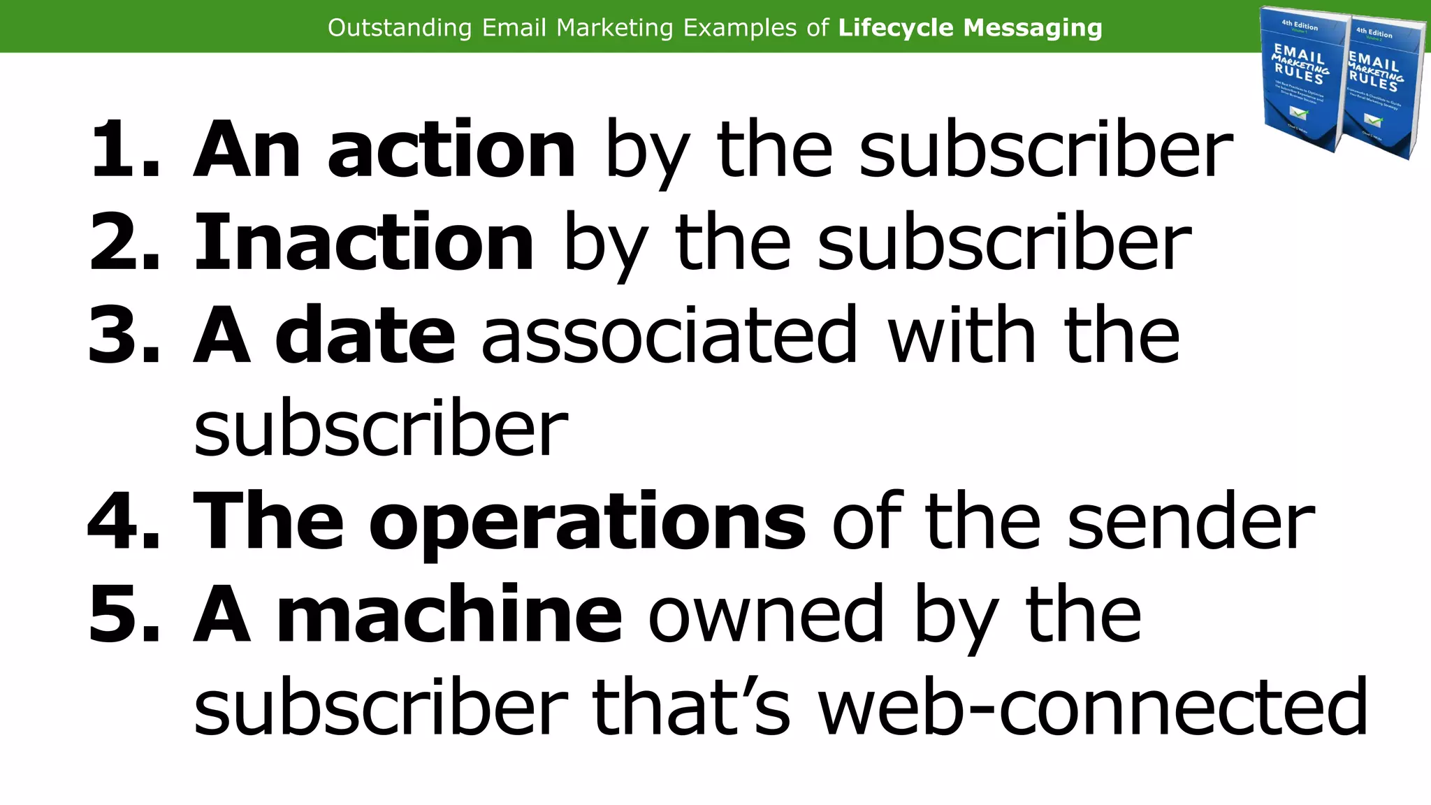 Outstanding Email Marketing Examples of Lifecycle Messaging | PPTX